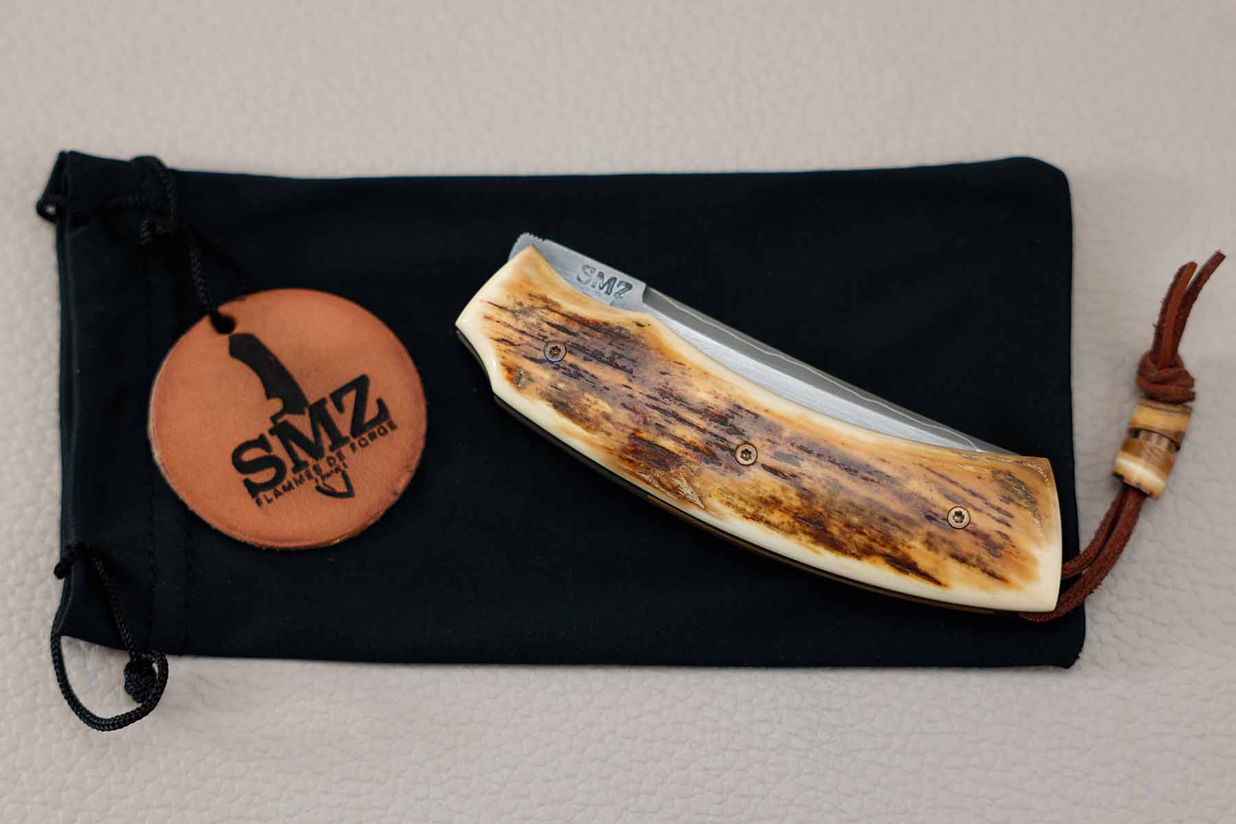 Couteau Artisanal du forgeron coutelier SMZ - Ivoire de mammouth