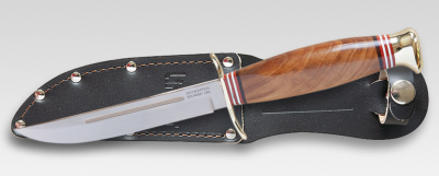 COUTEAU FIXE LINDER SCOUT MODÈLE "REHWAPPEN" MERISIER - 141212