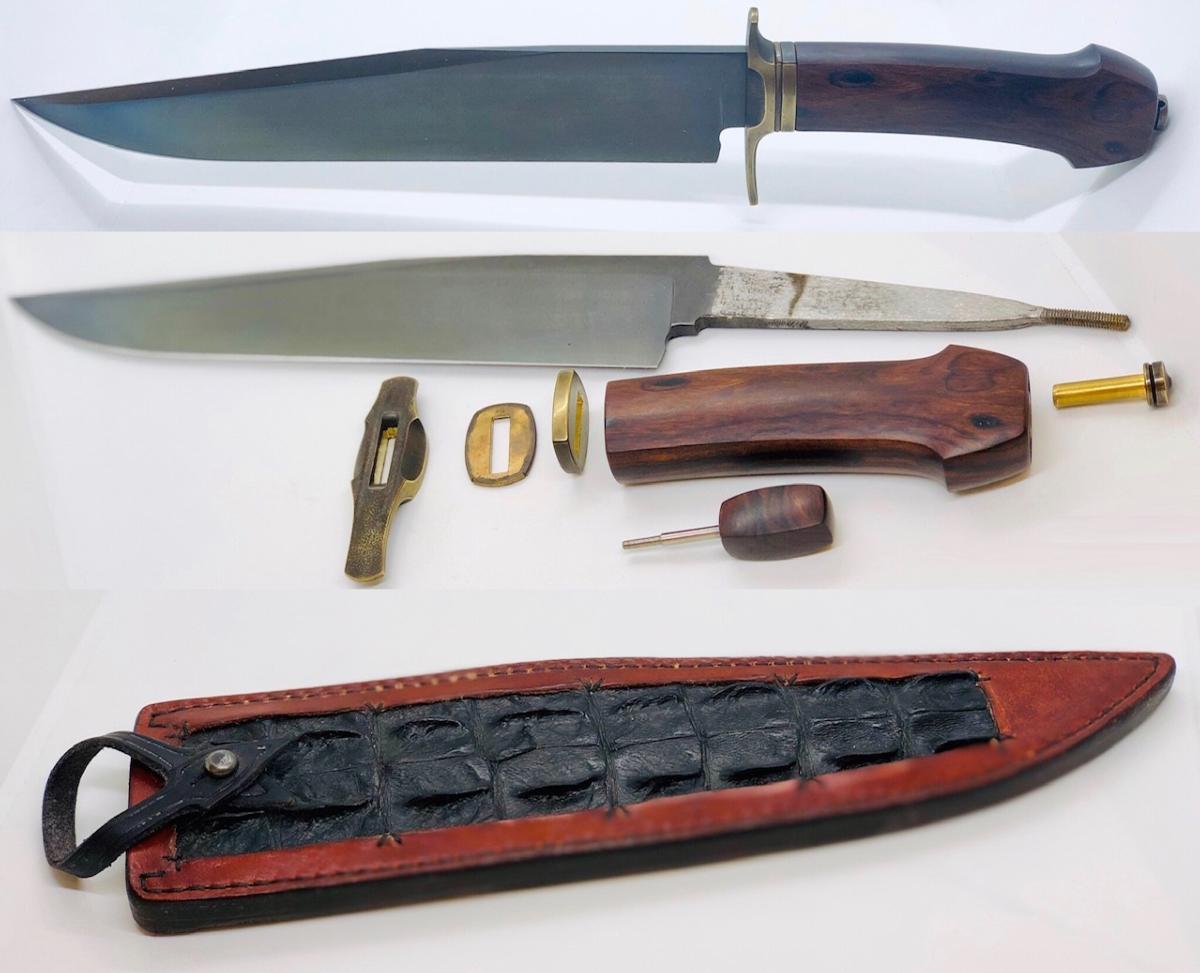 Couteau fixe artisanal "TAKE OFF KNIFE" de Leonid Evdokimov - bois de fer